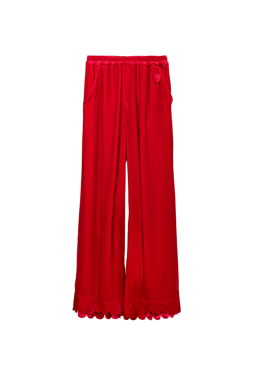 FERDI red velvet scallop edge pants – HORROR VACUI