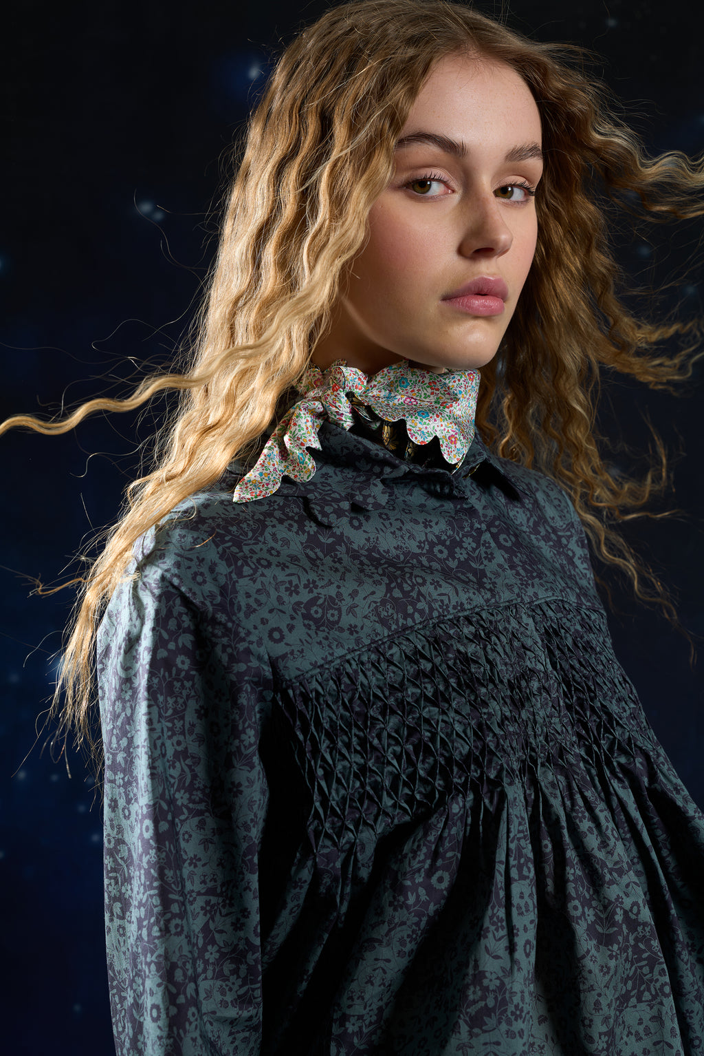 MIRA hand smocked buttoned shirt – HORROR VACUI